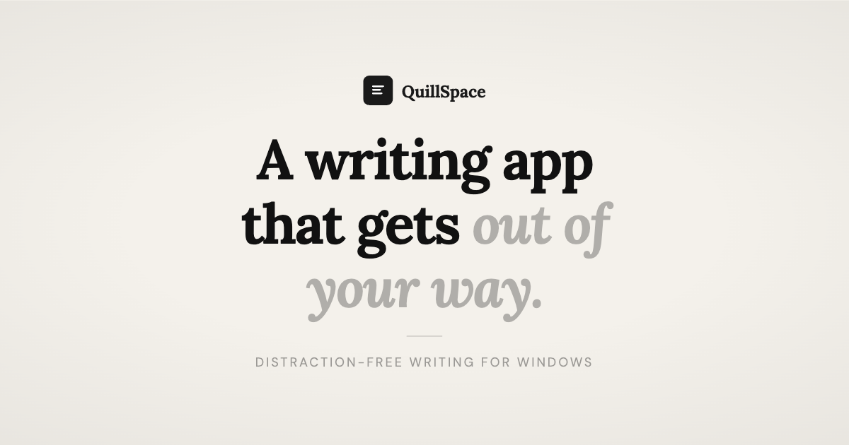 Distraction-Free Writing App for Windows