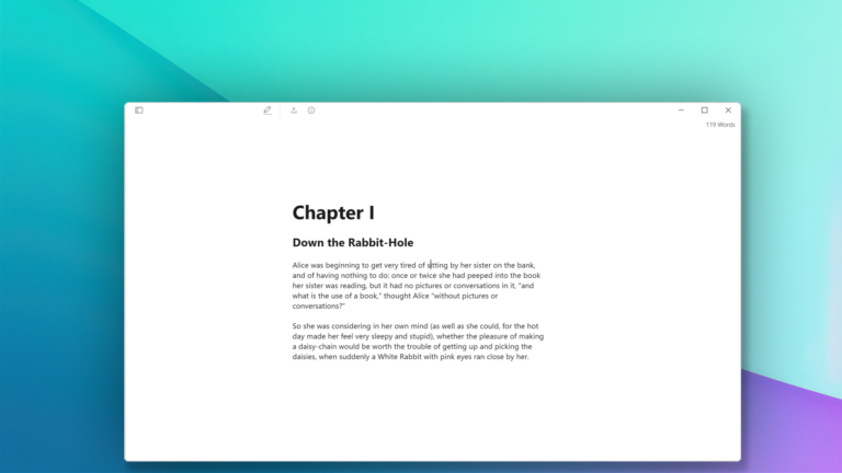 Distraction-Free Writing App for Windows