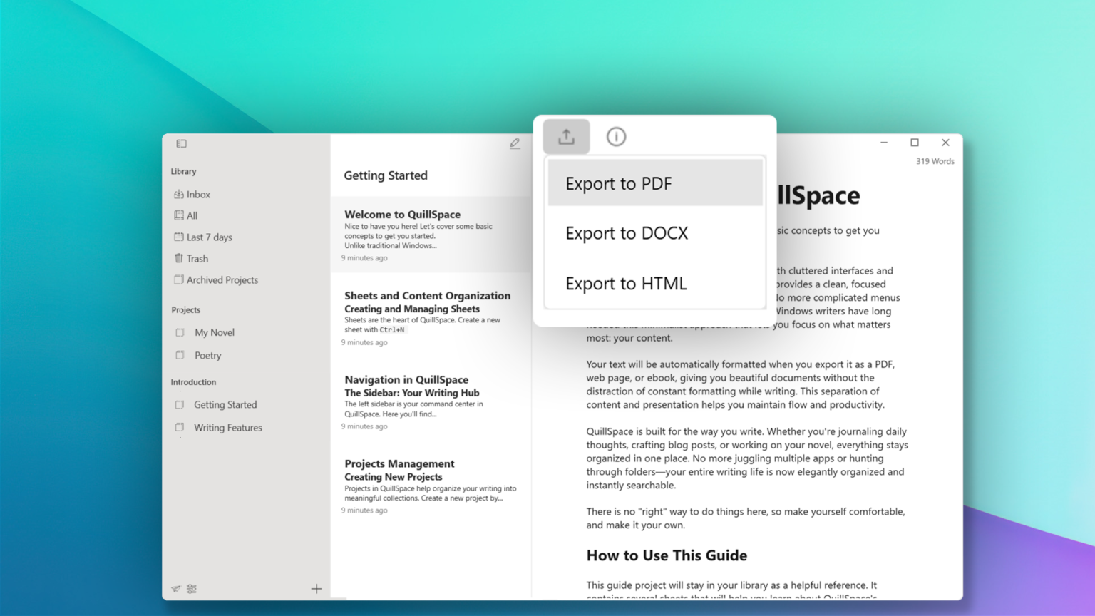 Distraction-Free Writing App for Windows